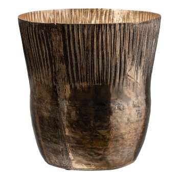 Metall Gefäß URBAN, 27x27x27cm, bronze - Kunstblumen, Kunstpflanzen ...